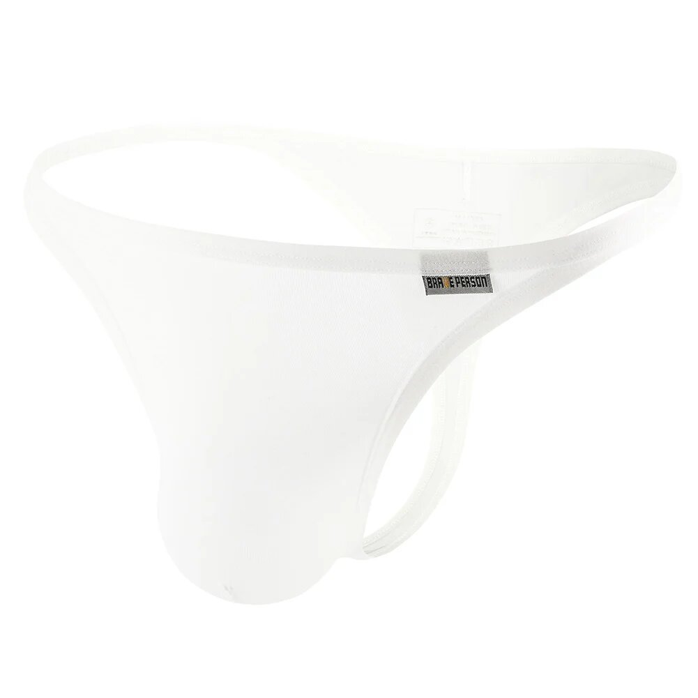 Мужские стринги Brave Person Белый, М, BP087-White