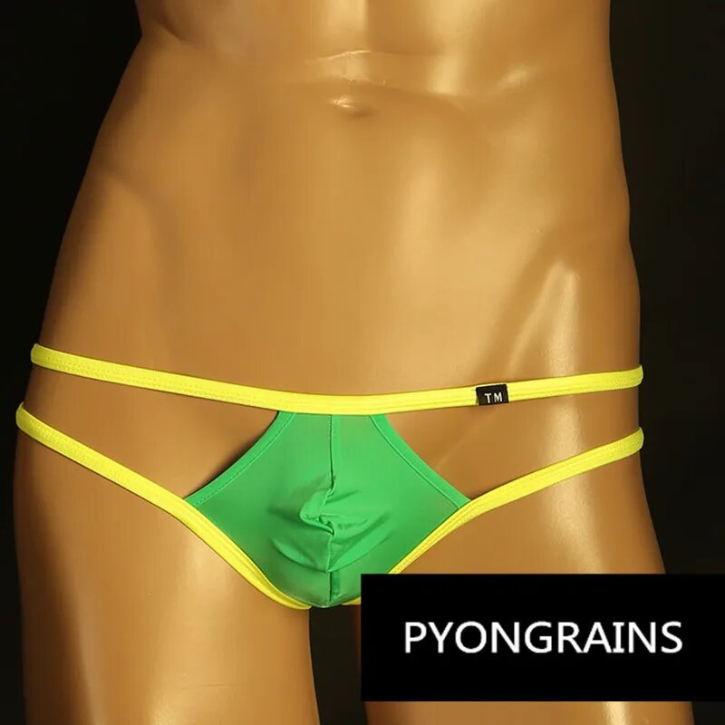 Мужские стринги из лайкры и нейлона Зеленый, XXL, зеленый