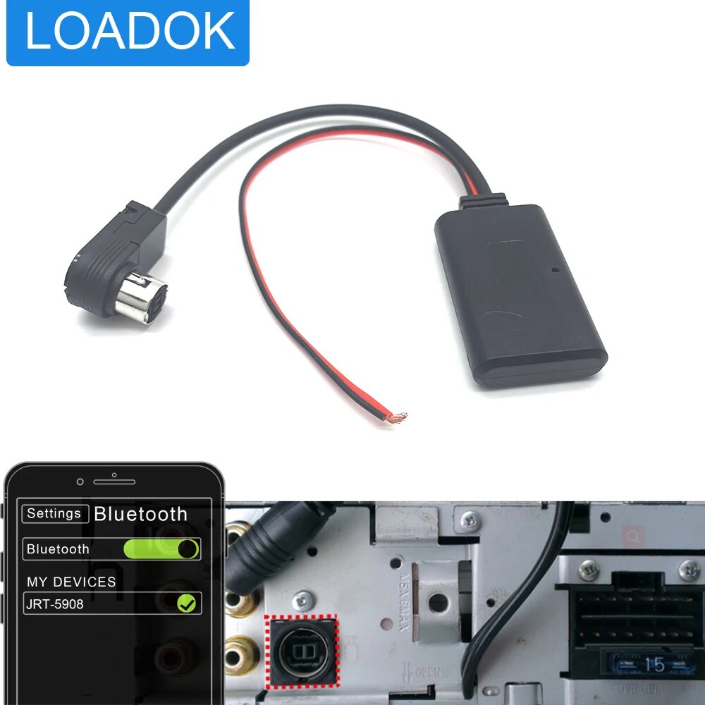 Автомобильный Bluetooth 5,0 Модуль Aux Кабель-адаптер для JVC Alpine KCA-121B UniLink интерфейс радио CD стерео беспроводной аудио вход