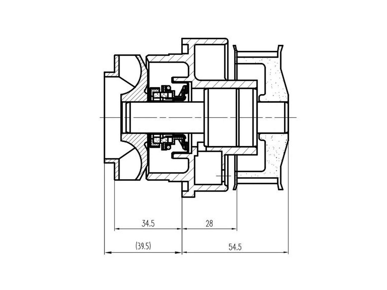 UNIO WAP-10112 (030121005D / 030121005N / 030121005NV) помпа водяная VW Polo (Поло) III 94-, Golf (Гольф) III 91-, Skoda (Шкода)