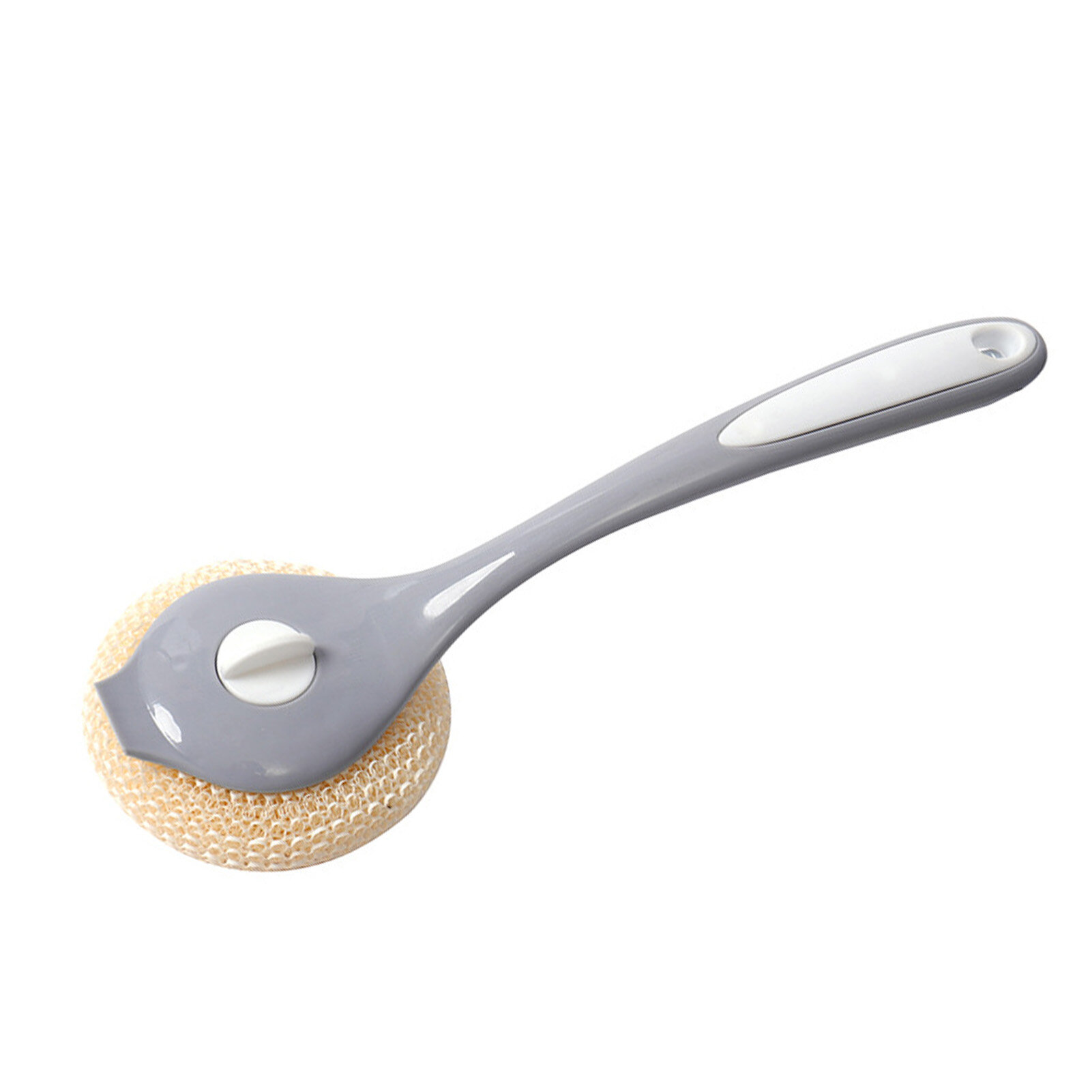 Мягкая съемная губка для мытья посуды, устойчивая к царапинам, для кухни и ресторана (длинная ручка), серая