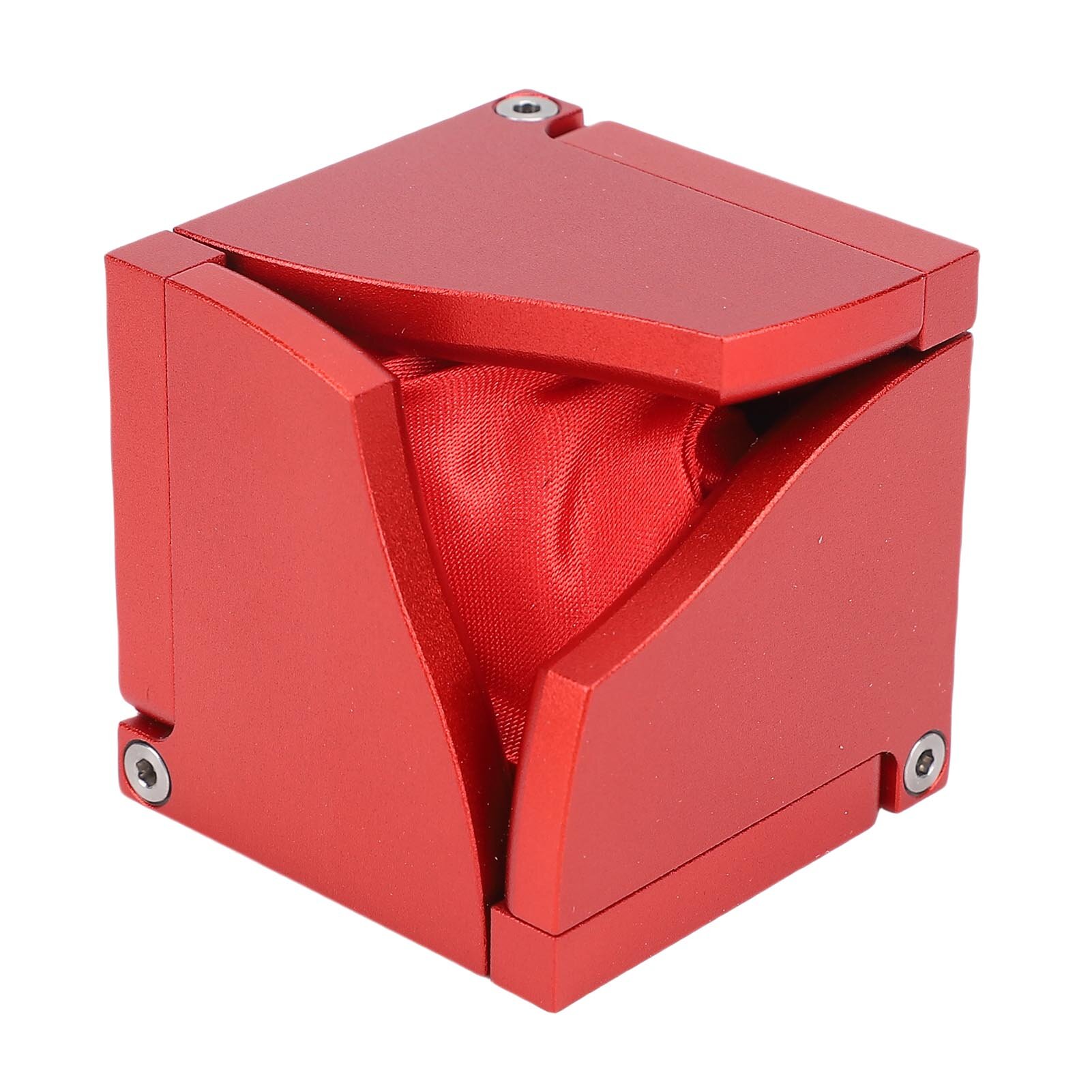 Кинетическая шкатулка для колец из алюминиевого сплава, магнитный складной футляр для колец, держатель для обручальных колец для свадебной церемонии, красный