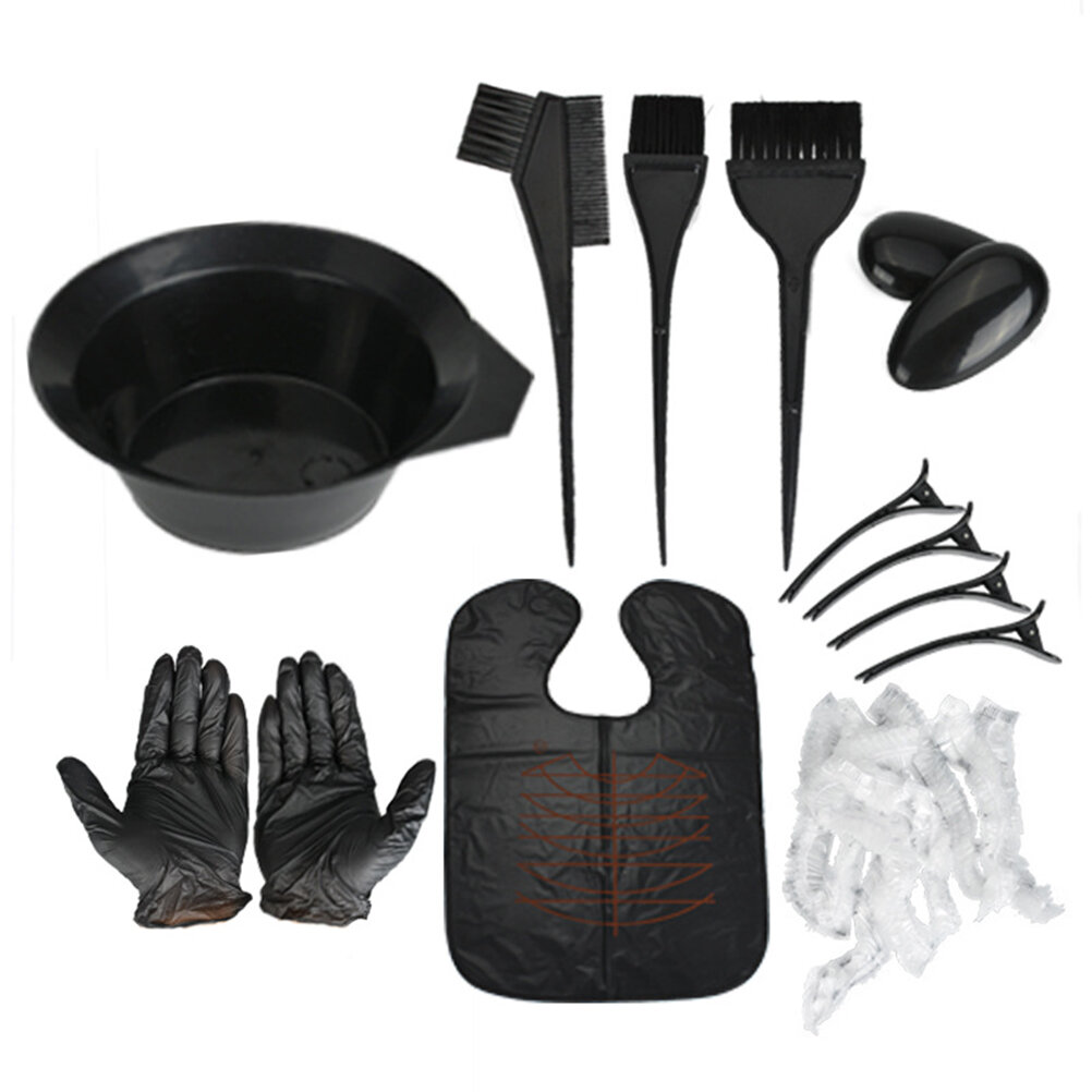 Набор для окрашивания волос, миска для окрашивания волос, кисть для окрашивания, расческа, перчатки для ушей, инструменты для самостоятельного окрашивания волос в салоне