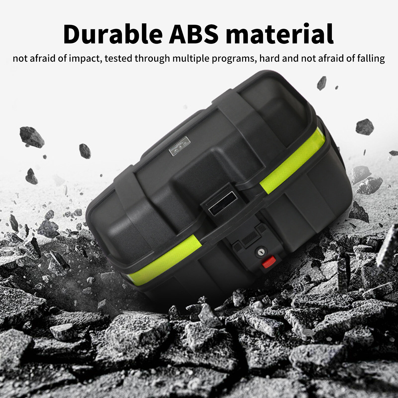 Верхний кофр для мотоцикла, водонепроницаемый багажник для мотоцикла, 52 л, задний кофр с кронштейном и опорной пластиной для хранения шлема