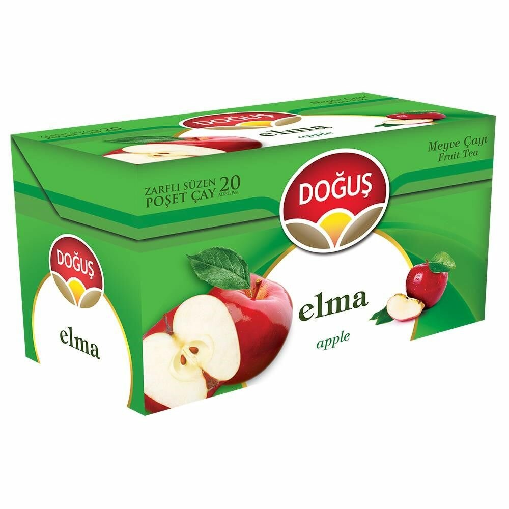Турецкий фруктово-травяной чай в пакетиках "Красное яблоко", "Dogus", Elma Meyve Cayi, 40гр (20пак*2гр)