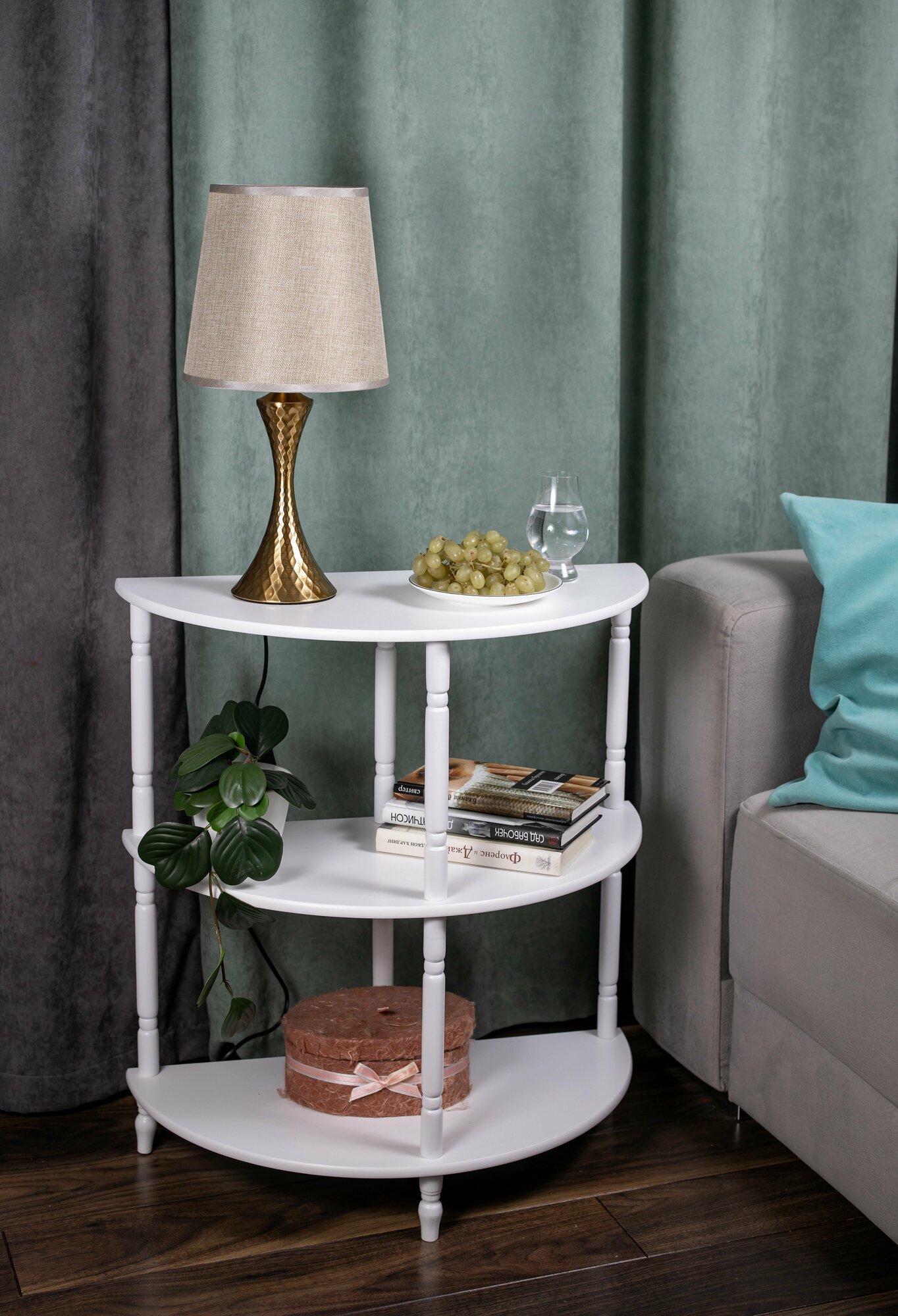 Подставка декоративная W25 White, 59х29х66 см, цвет белый, МДФ