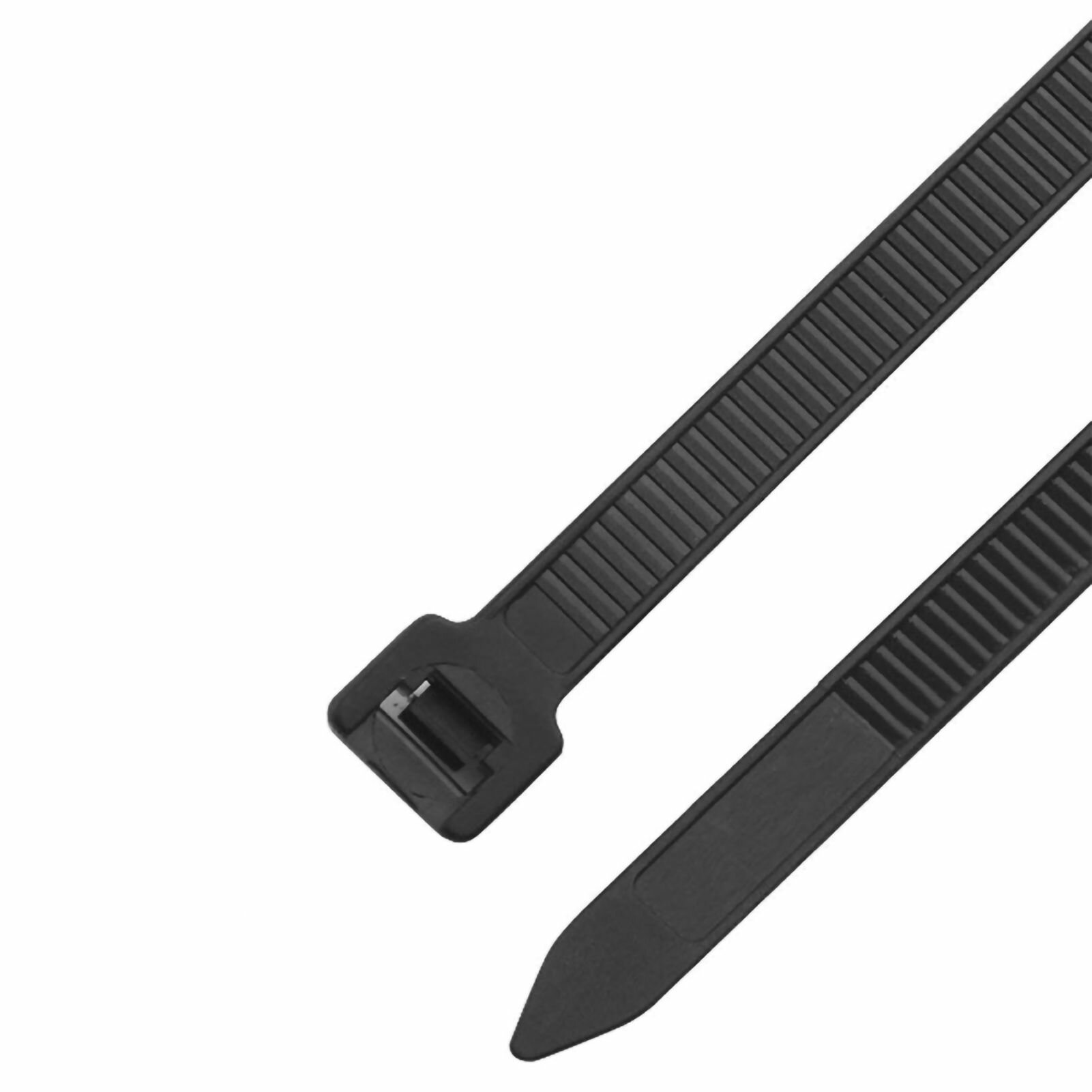 100 нейлоновых стяжек для кабелей (5 300 мм, черные, самоблокирующиеся)