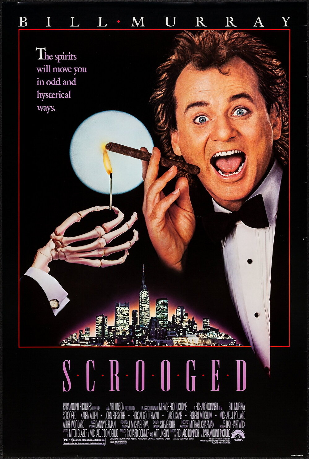Плакат, постер Новые приключения Скруджа* Scrooged**Год:** 1988 на бумаге, размер 60х84см