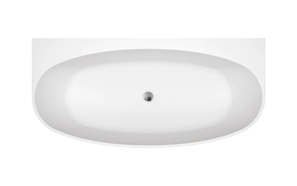 Акриловая ванна BelBagno BB83-1700-W0 170x79, на ножках, пристенная, белая, глянцевая, овальная