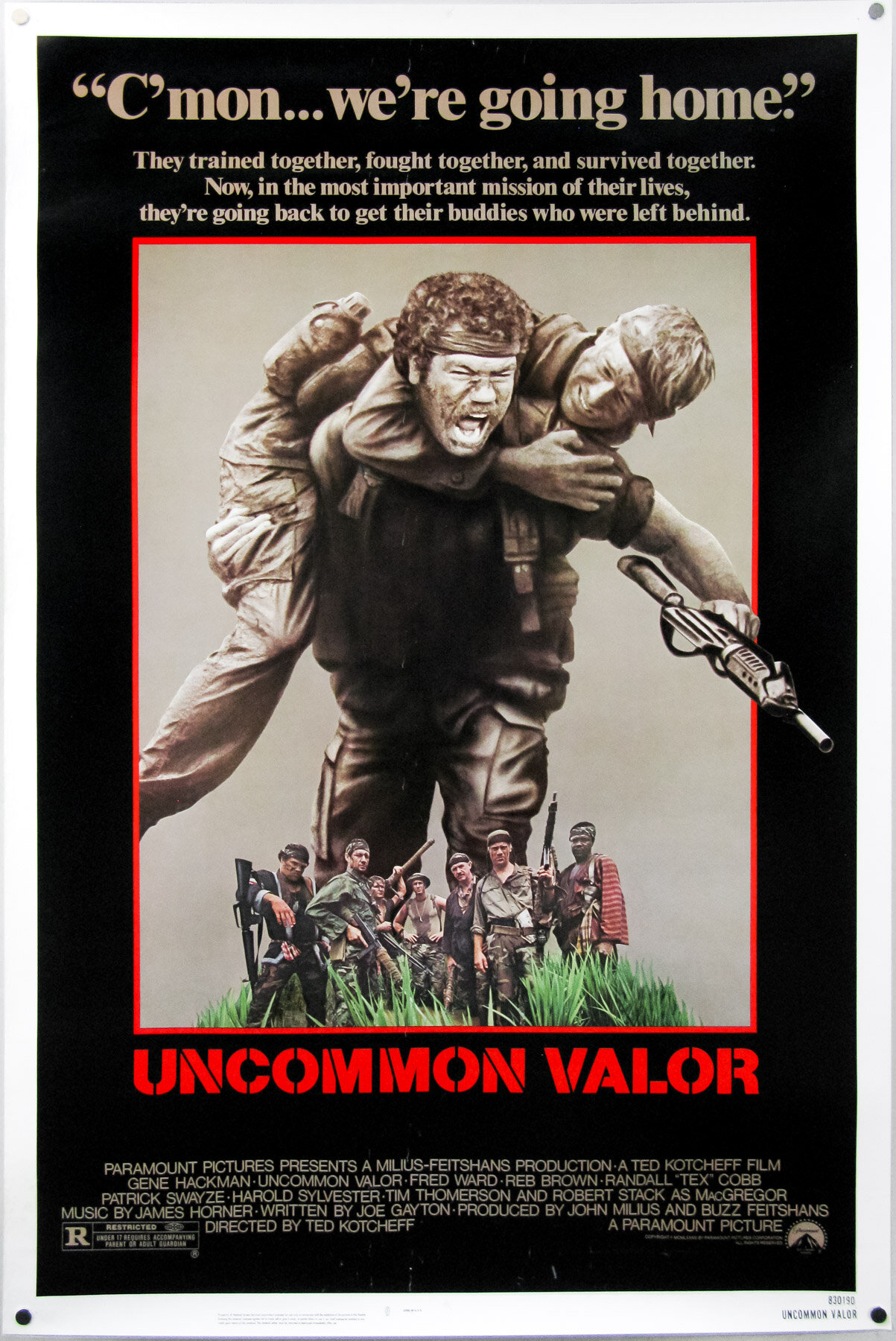 Плакат, постер Необычная доблесть (Uncommon Valor 1983) на холсте, размер 60х84см