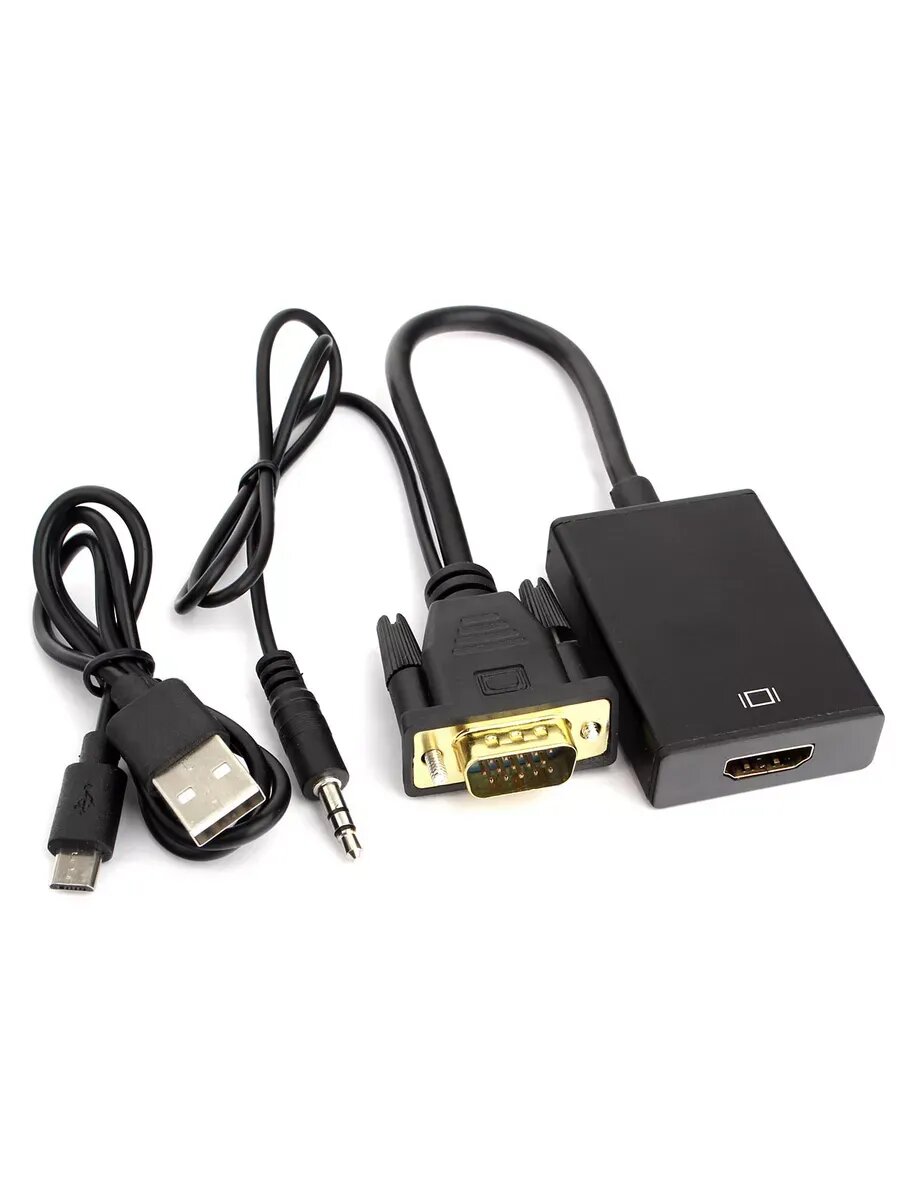Переходник VGA - HDMI A-VGA-HDMI-01, 15 см