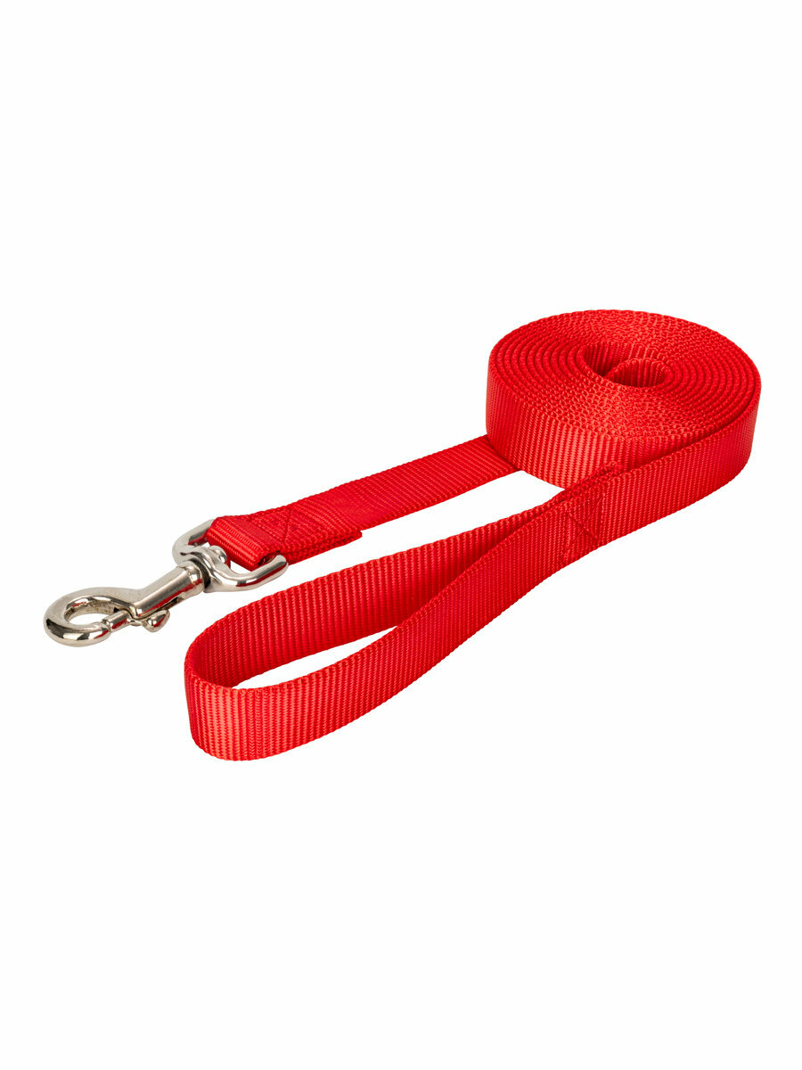 Поводок для собак с карабином Zoo One, ширина 25 мм, длина 3 м (красный), 73-0865