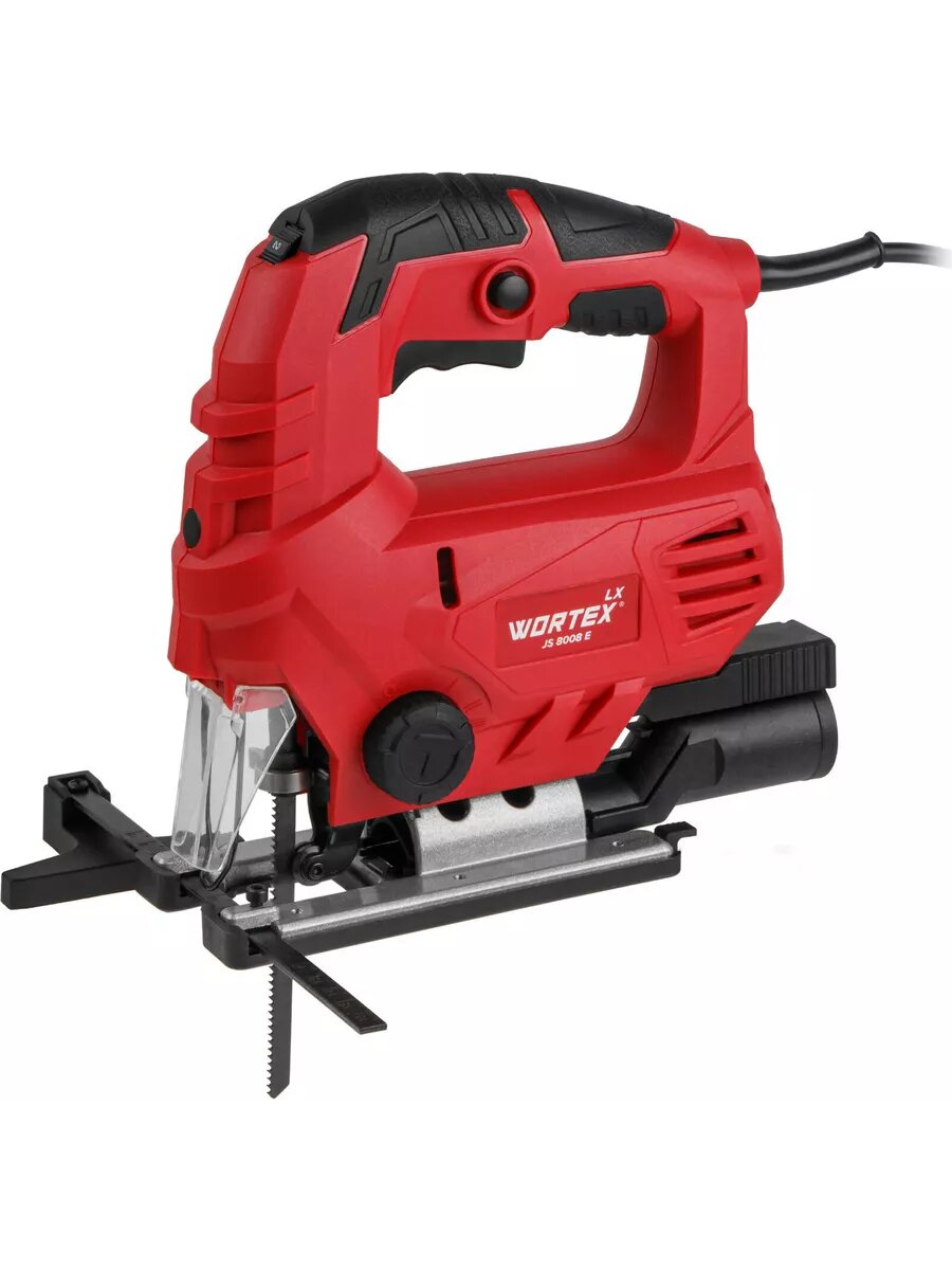 Лобзик электрический WORTEX LX JS 8008 E, 800 Вт, 500-3350 ход/мин, пропил до 80 мм (1334589)