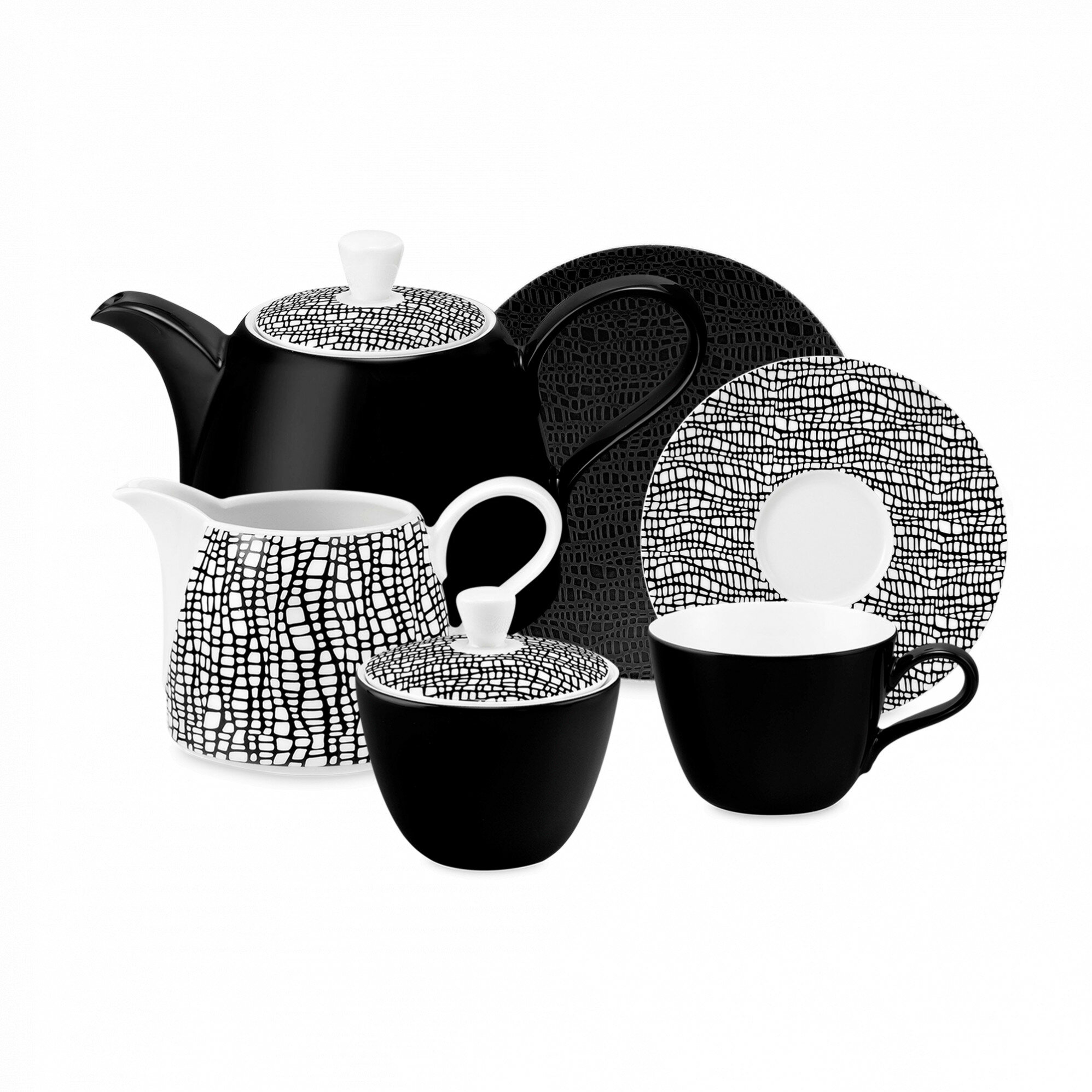 Сервиз чайный на 6 персон, 21 предмет 25677TS21 Life Fashion Glamorous Black