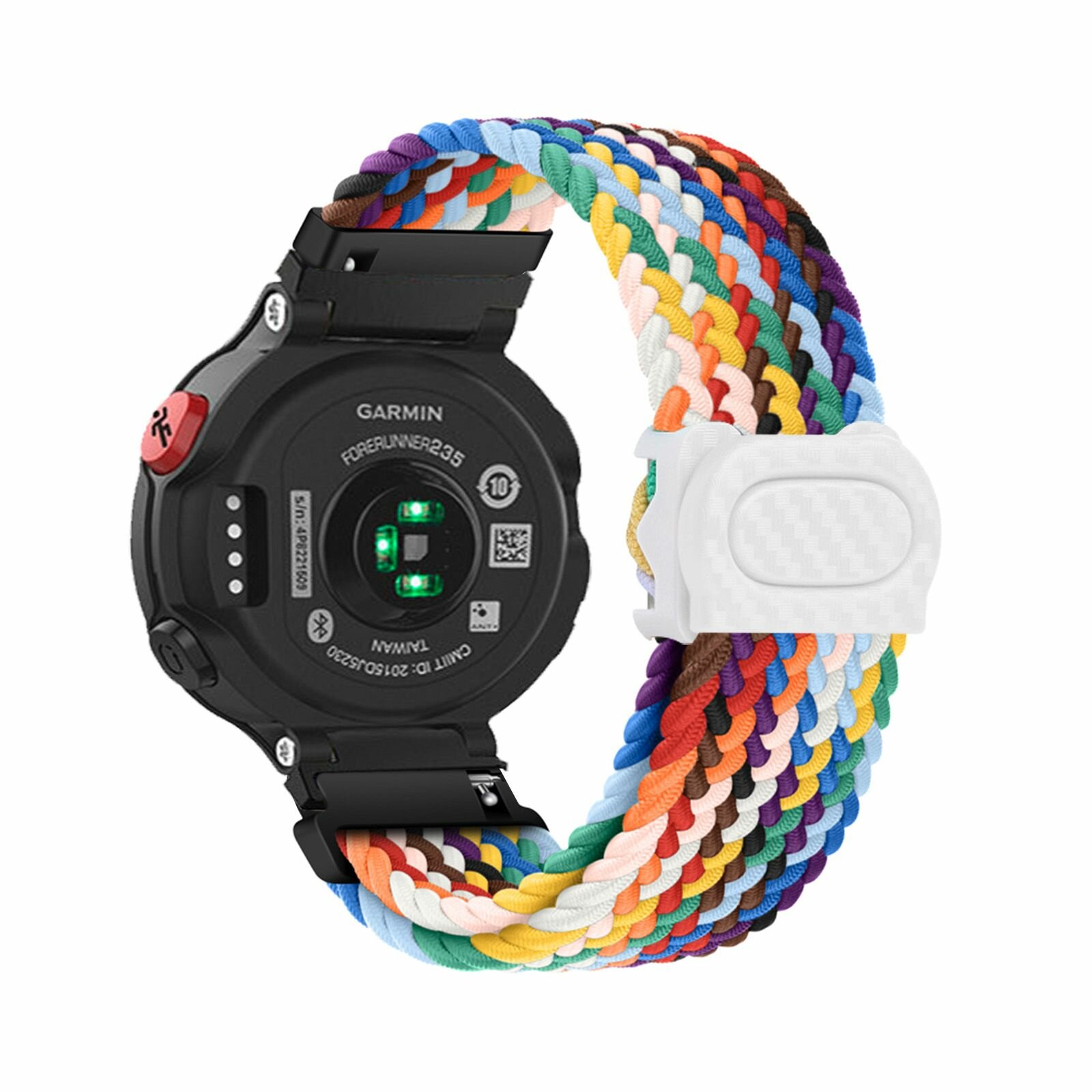 Плетёный ремешок из эластичной ткани для фитнес браслета Garmin Forerunner 220 230 235 735XT 620 630