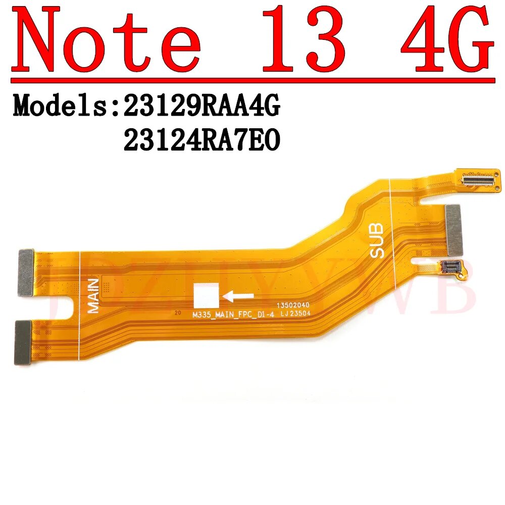 USB-разъем для зарядки, док-разъем, плата зарядного порта для Redmi Note13, 4G, кнопка регулировки громкости, материнская плата, гибкий кабель Note13 4G Main