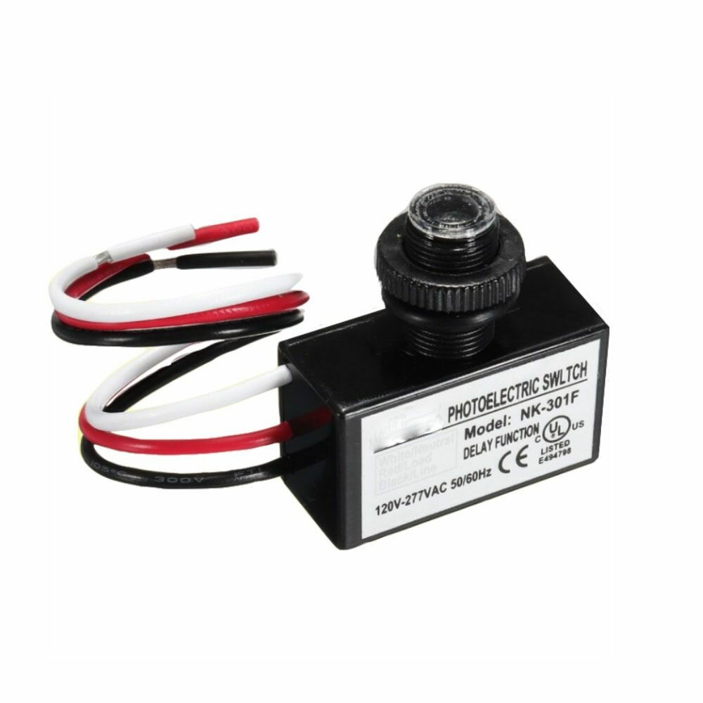 Фотоэлемент фотодатчик сумеречный до рассвета кнопка врезная фотореле фотодатчик