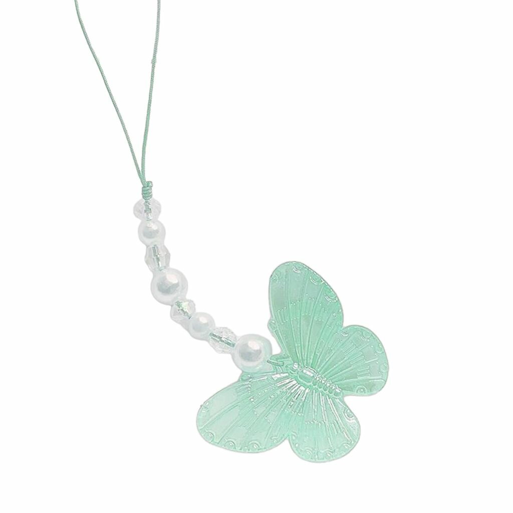 Женские светящиеся бабочки, Брелок для телефона, подвеска на цепочке, чехлы на шнурке