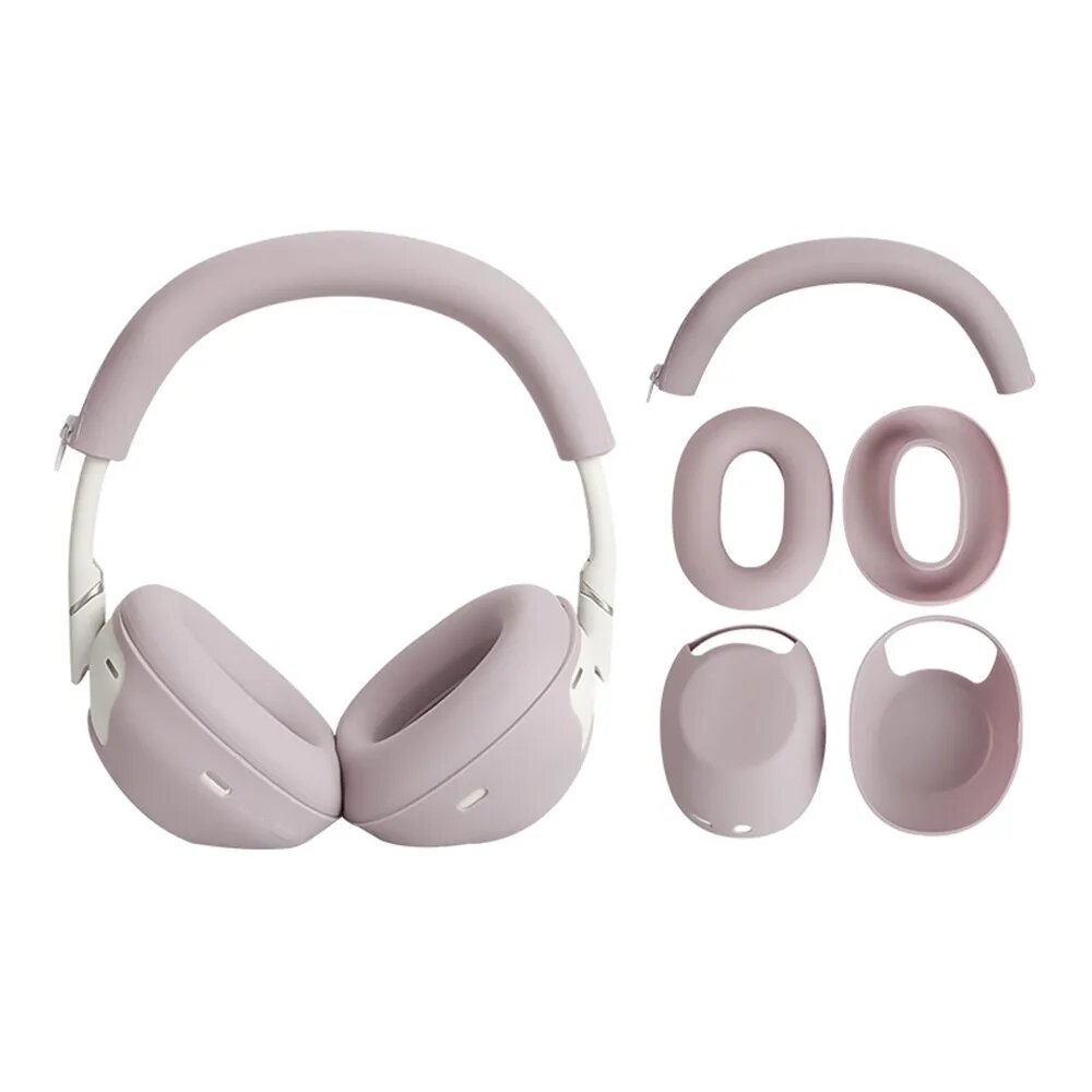 Силиконовый чехол для Sony WH-1000XM6 Rose Grey Set