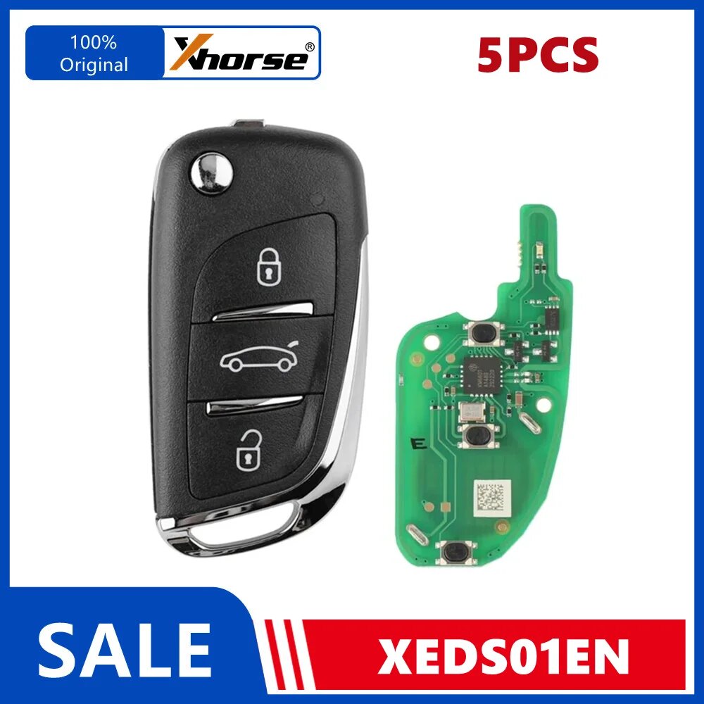 Универсальный Супер-пульт Xhorse VVDI2 XEDS01EN DS С Чипом Для XT27 XT27A66, Комплект Из 5 Штук