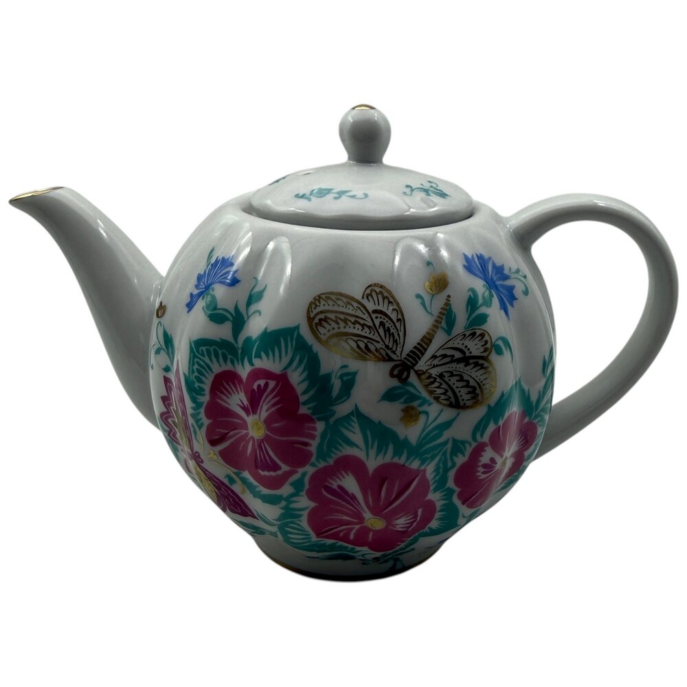 Чайник заварочный "Золотая стрекоза", 600 мл, автор Яковлева С. Е, худ. Фирсова Е. Г, ЛФЗ, СССР