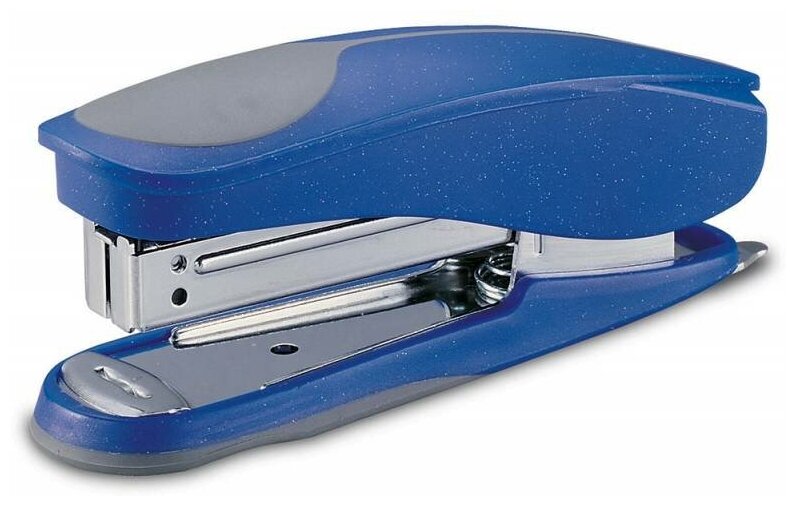 Степлер Kw-Trio 5516BLU Half-strip Pollex 24/6 26/6 (20листов) встроенный антистеплер синий 105скоб