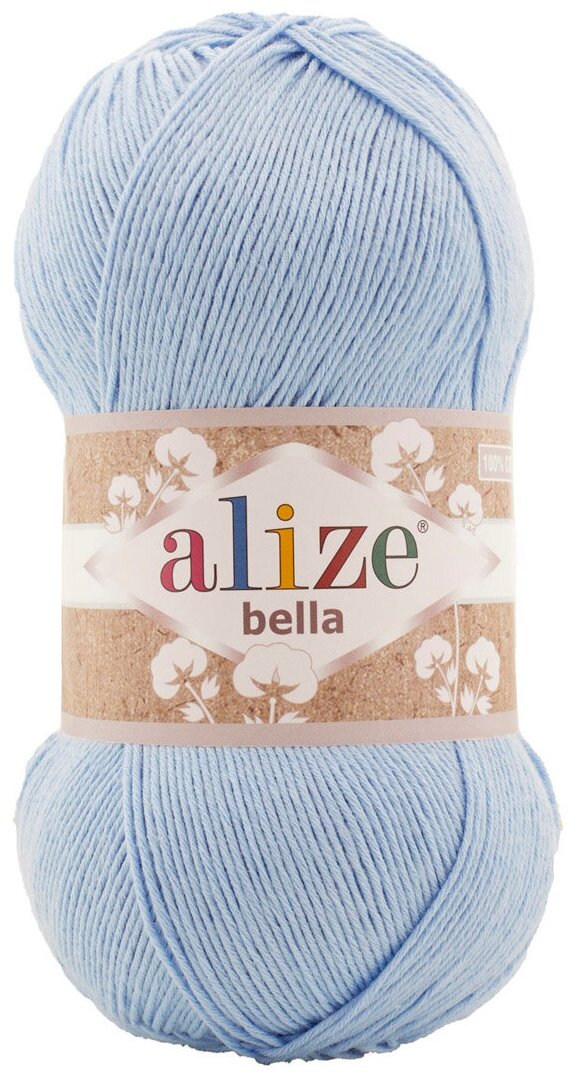 Пряжа для вязания Alize Bella, хлопок, цвет голубой, 100 г, 360 м, 5 мотков