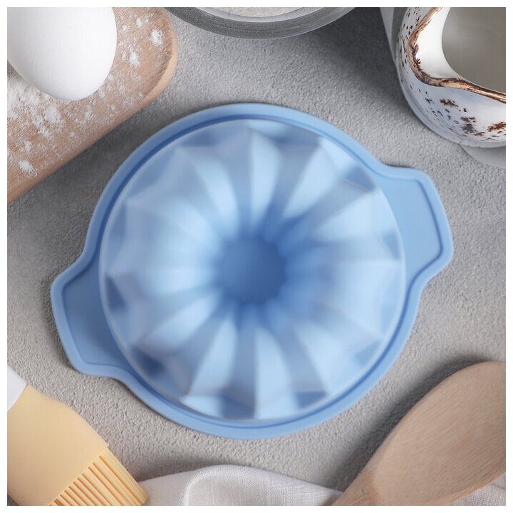 Форма для выпечки ТероПром 2570378 Доляна «Немецкий кекс», 16×13,3 см, с ручками, цвет микс, 2570378