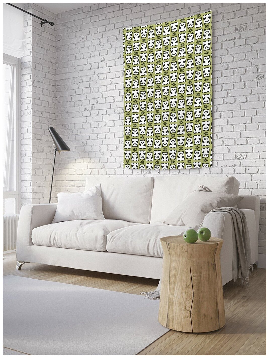 Фотопанно на стену вертикальный из ткани постер 100х150 "Винтажный текстиль", JoyArty