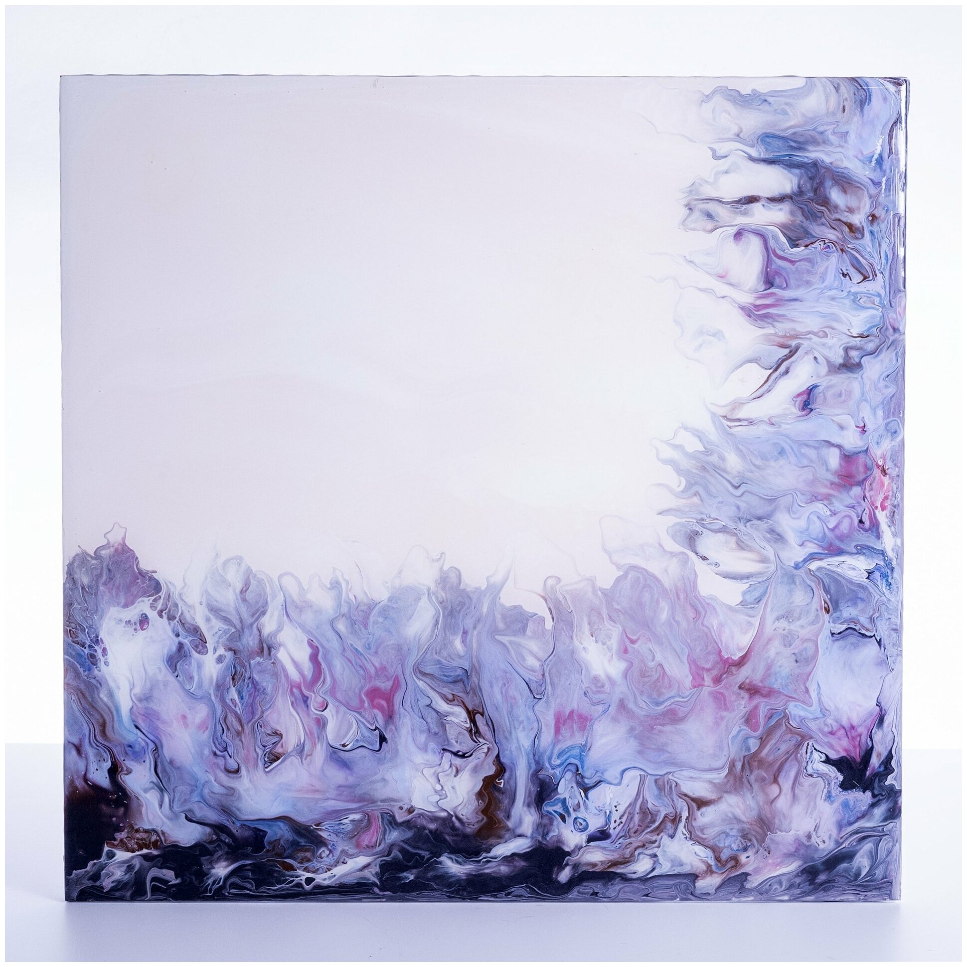 Панно настенное с абстрактным рисунком, авторская ручная работа в технике Resin Art