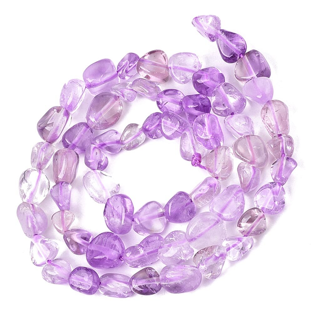 Натуральная бусина Аметрин 0011086 самородок от 5х7 до 8х11 мм, цена за 10 шт.