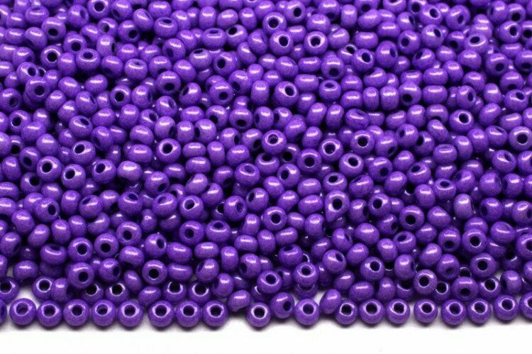 Бисер чешский PRECIOSA круглый 10/0 16328 фиолетовый непрозрачный, 20 грамм