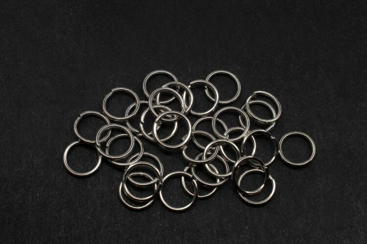 Кольца соединительные 6х0,7мм, разъёмные, цвет платина, железо, 13-046, 10г (около 100шт)