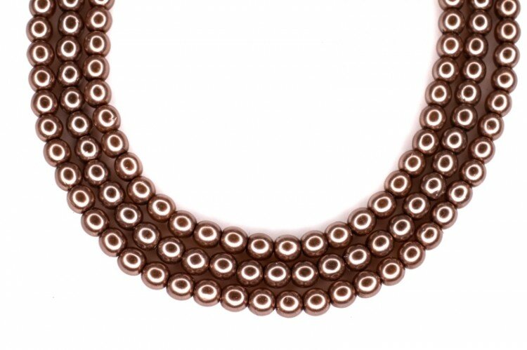 Жемчуг Preciosa, цвет 70029 коричневый, 3мм, 10шт