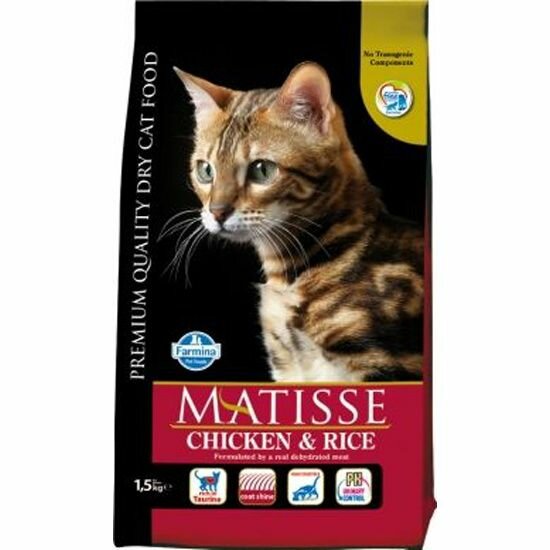 Корм сухой Farmina Matisse Chicken & Rice, для взрослых кошек, с курицей и рисом, 1,5кг срок до 19.01.27