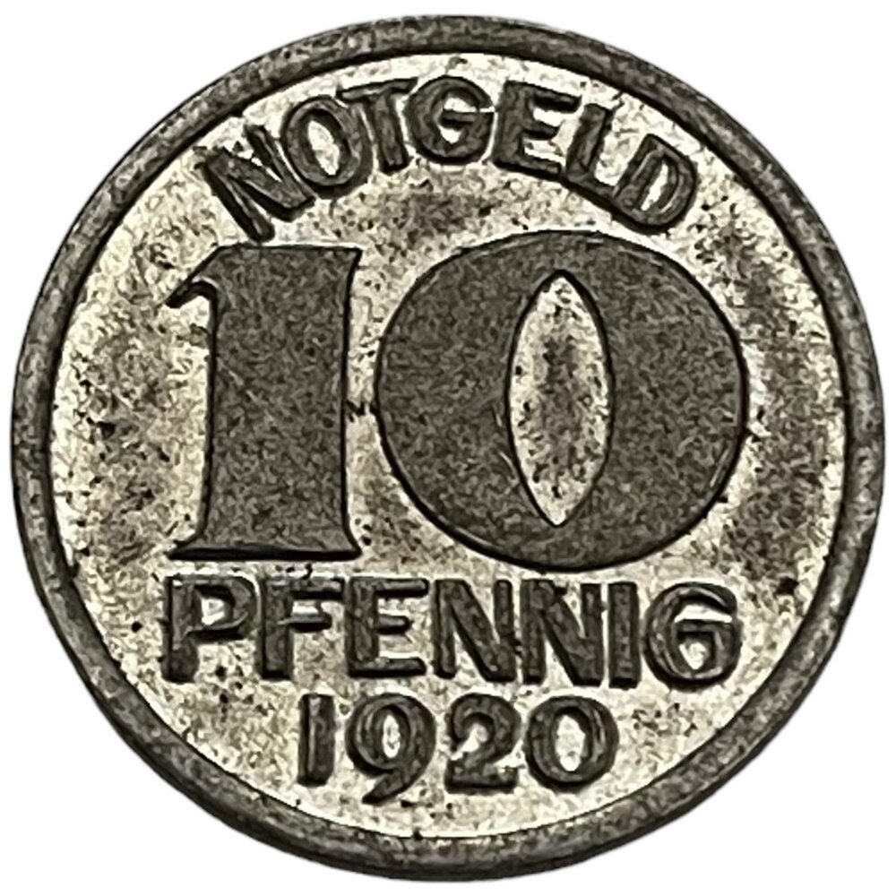 Германия (Веймарская Республика) Варендорф 10 пфеннигов 1920 г. (Fe) (2)