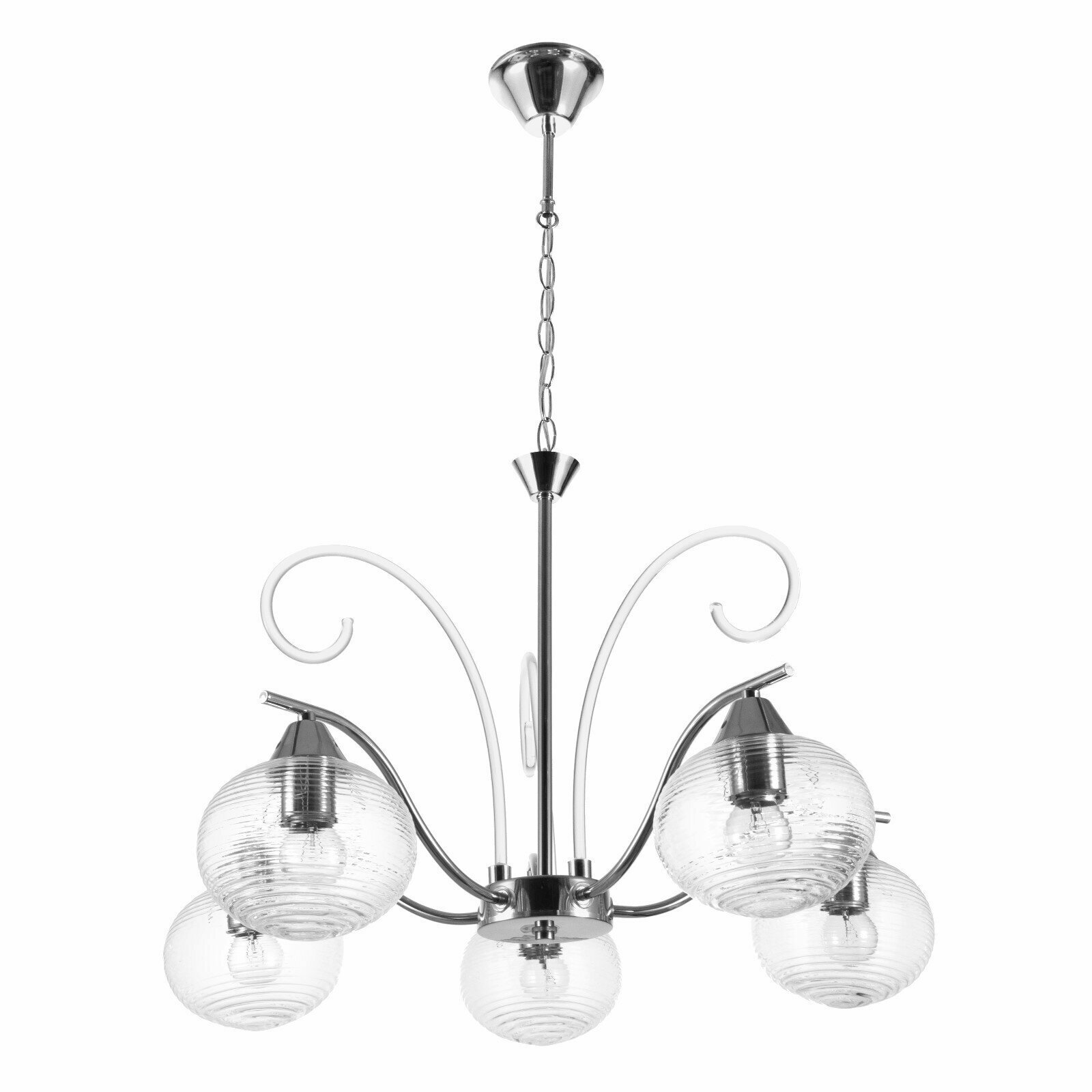 Люстра «Харми» 5xE27 40 Вт серебро 58×58×41 см BayerLux