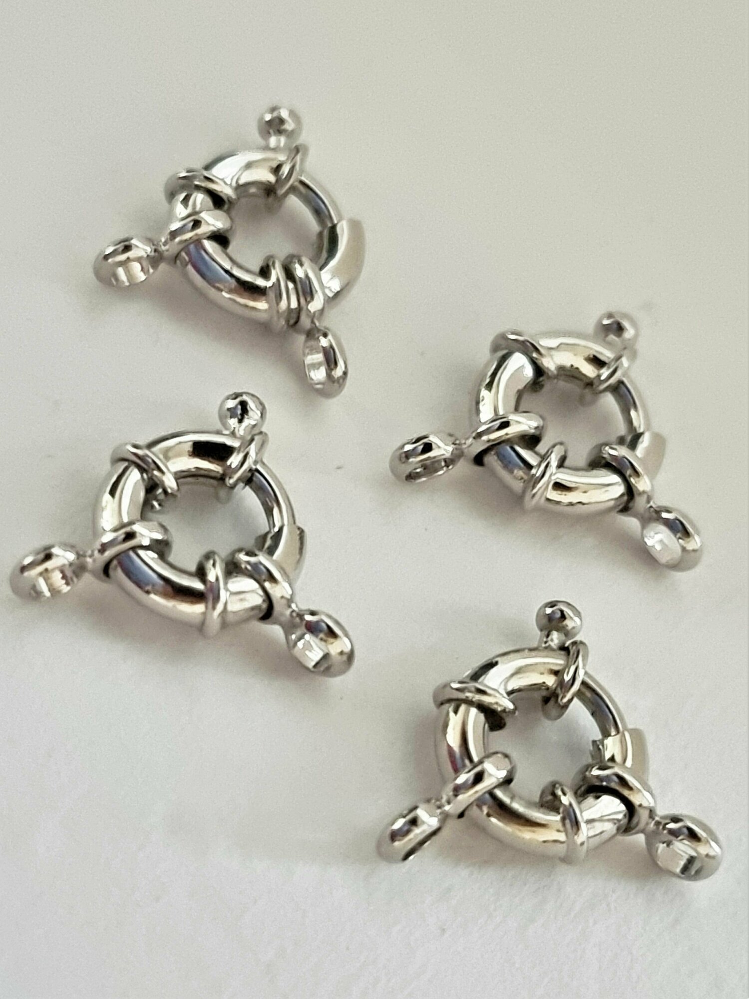 Карабины-Штурвалы 11мм. Родий. 4шт.