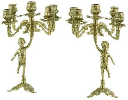 Alberti Livio AL-80-326-5 Канделябры амур на 5 свечей, пара, alberti livio