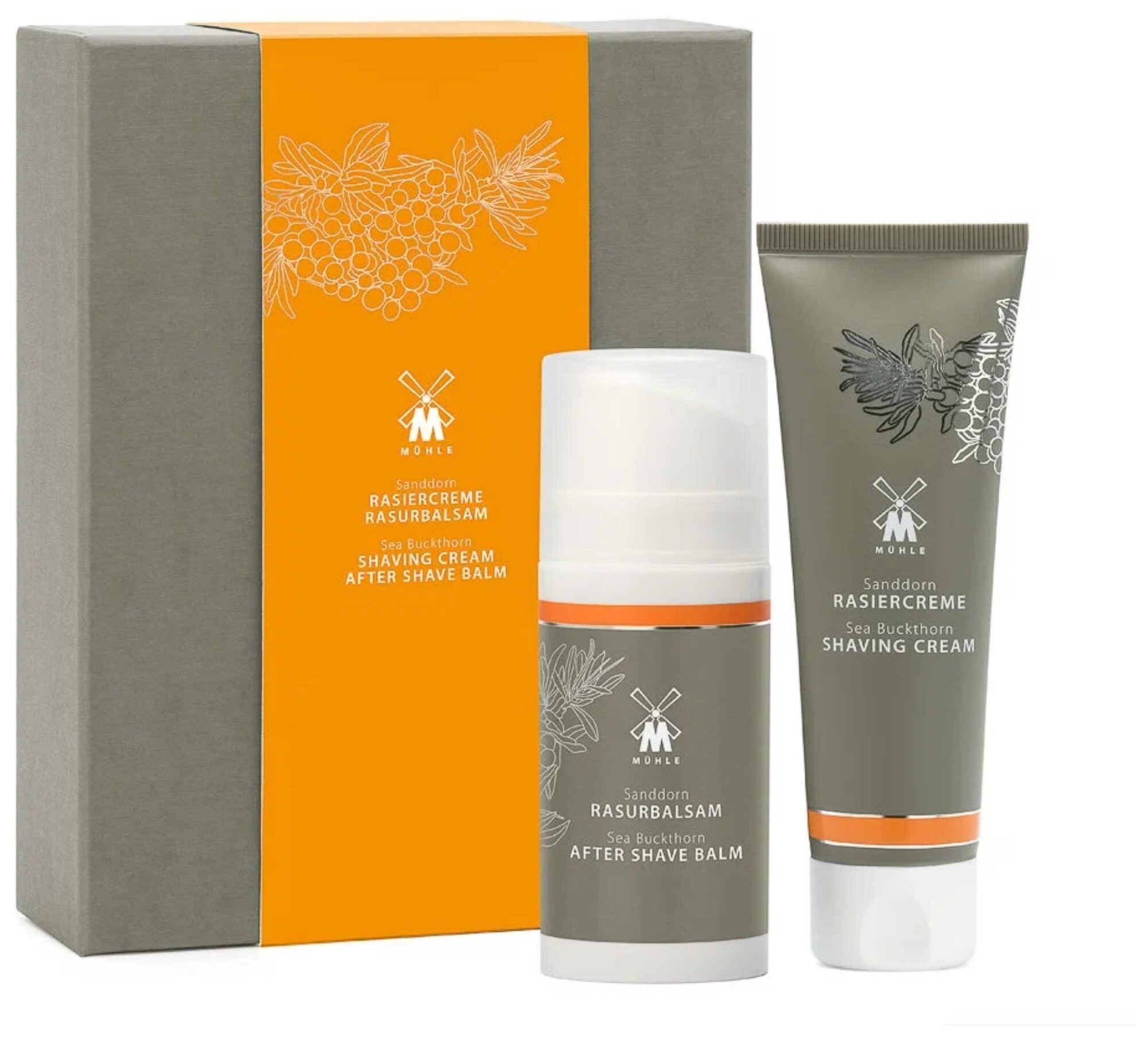 Подарочный набор Muehle, крем для бритья и бальзам после бритья, Облепиха