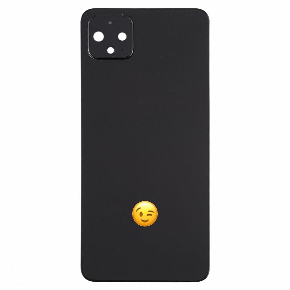 Задняя панель (крышка) для Google Pixel 4 в сборе с окошком камеры черная