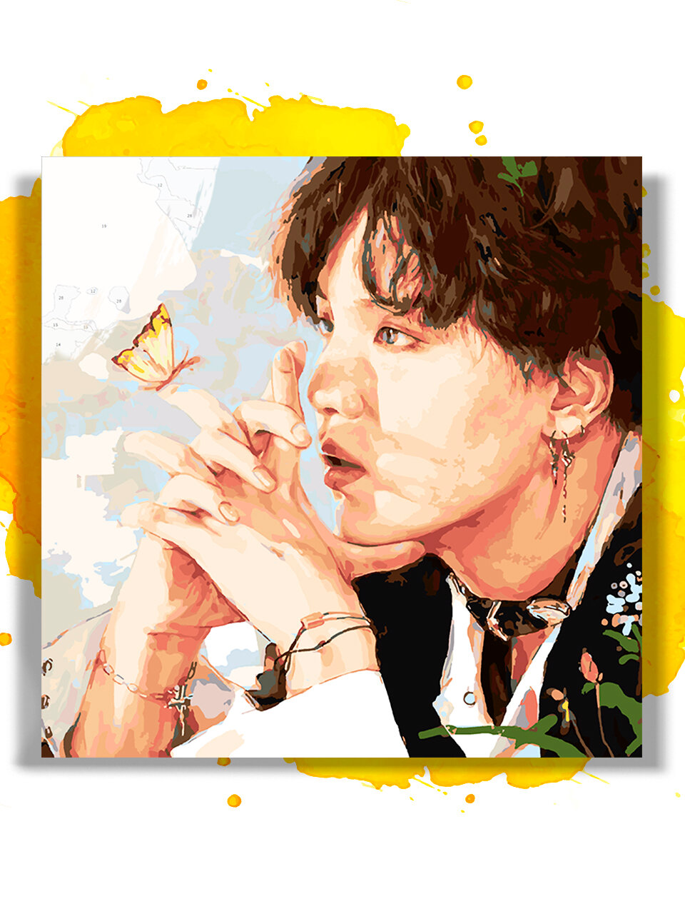 Картина по номерам на холсте BTS Suga Арт, 50 х 50 см