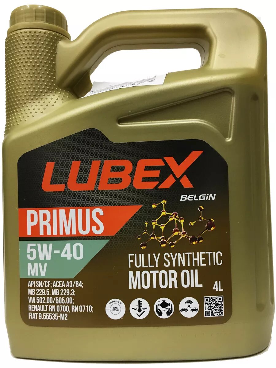 Масло моторное 5W-40 синтетическое Любекс PRIMUS 4 литра