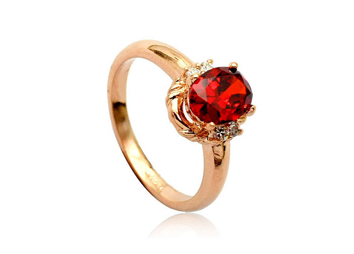 Кольцо, циркон, искусственный камень