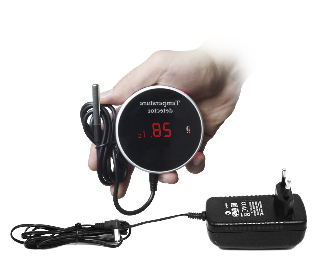 Wi-Fi датчик температуры окружающей среды Страж 955TH WiFi (экран) (E1887EU) прил. Tuya / Smartlife с экраном и аккумулятором для холодильных камер