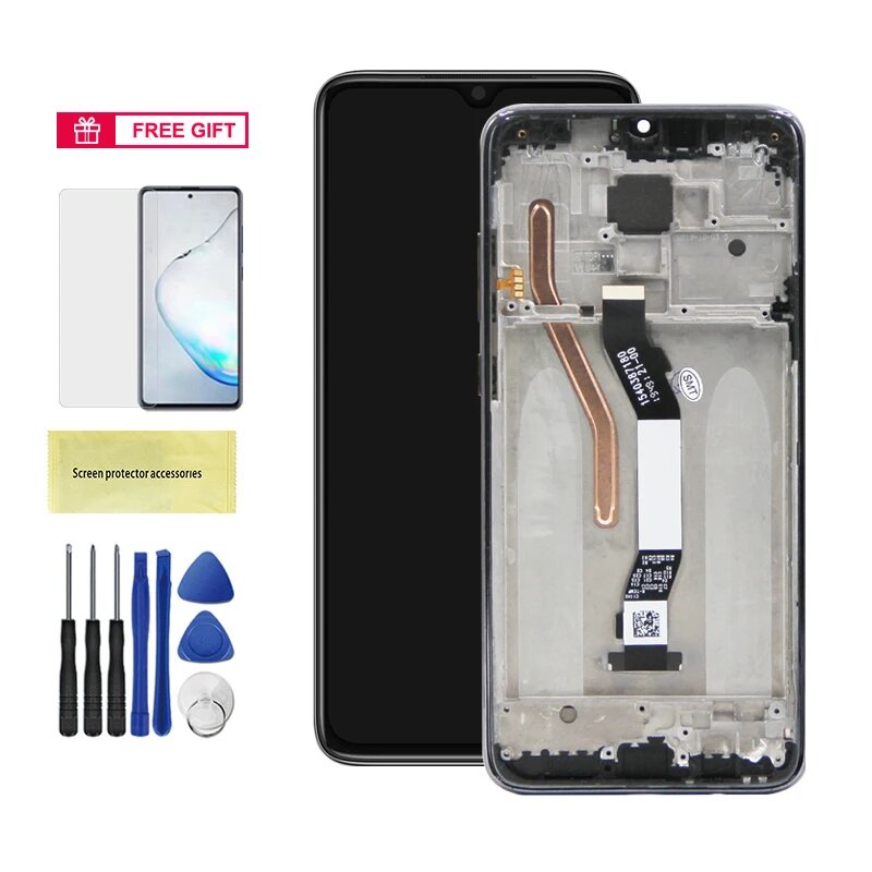 6,53 "для Xiaomi Redmi Note 8 Pro ЖК-дисплей с сенсорным экраном, для Redmi Note 8Pro M1906G7I Замена ЖК-дисплея, с рамкой With Black Frame