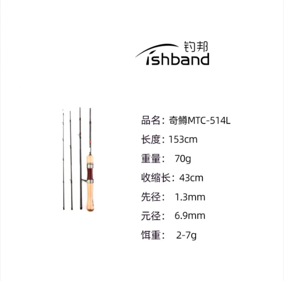 Fishband MAGIC TROUT Углеродная удочка 1,35/1,53 м MTC 514L