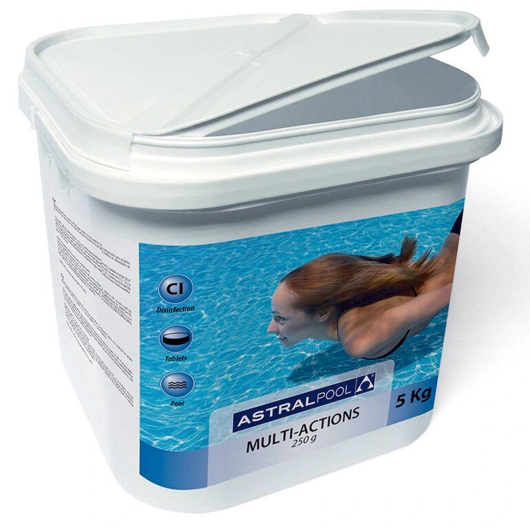 Таблетки мультихлора AstralPool по 250 г, 25 кг / 0392, цена - за 1 шт