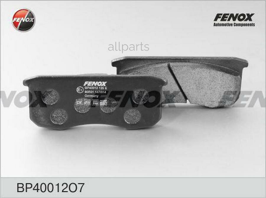 FENOX BP40012O7 Колодки торм. пер.