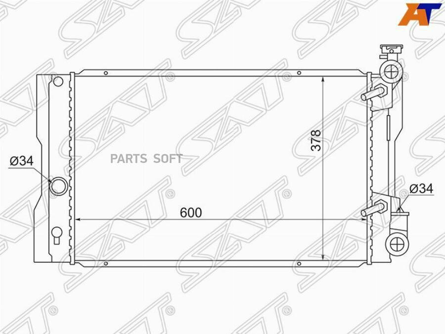 Радиатор Toyota Corolla (E150) 06-13 / Wish 09-17 SAT TY0001-140 | цена за 1 шт